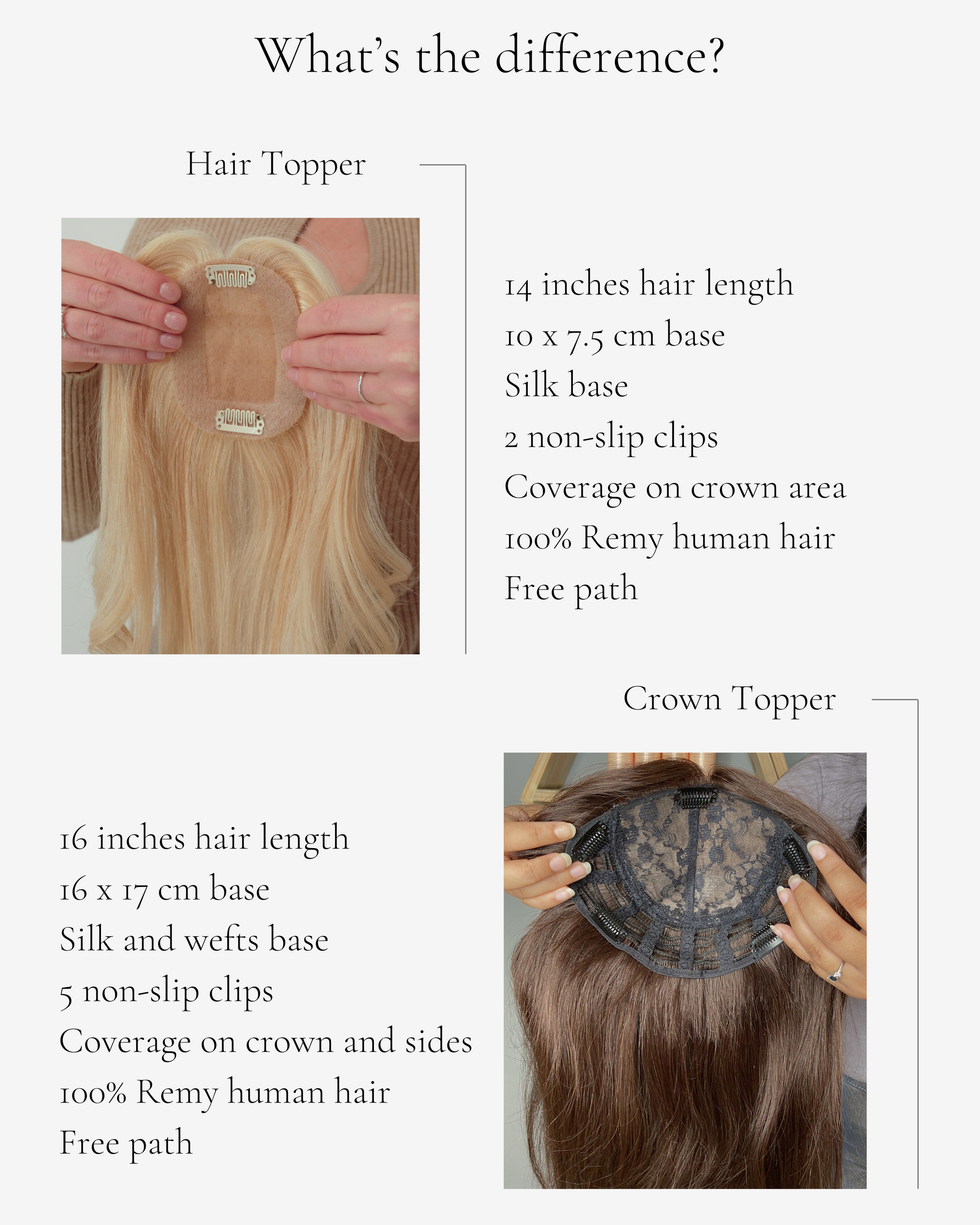 Crown Toppers Hair Extensions & Hair Pieces – Frontrow