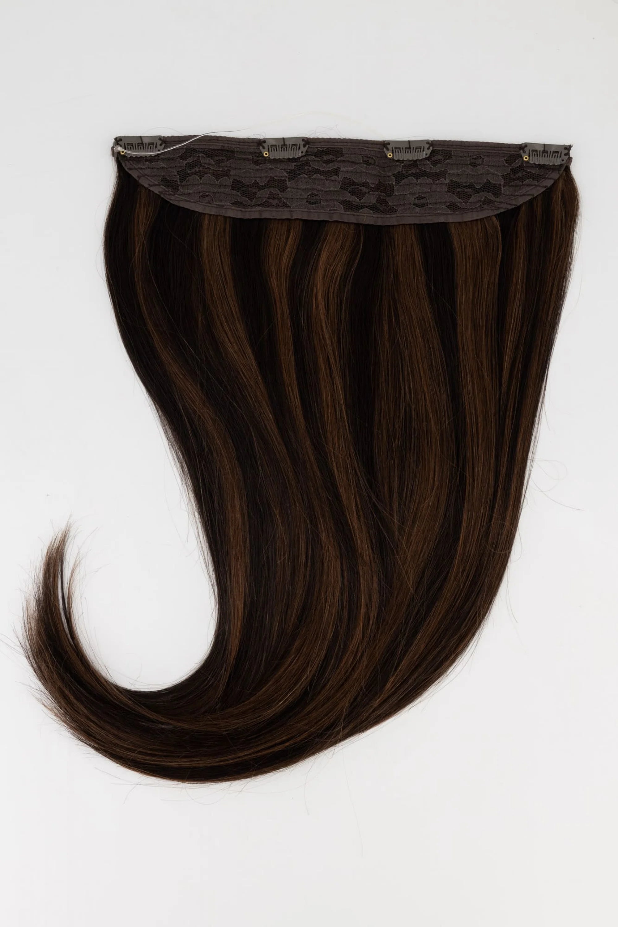 Mixed Chocolate Halo Hair Extensions – Frontrow